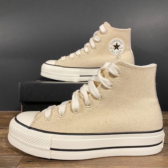 Converse | Shoes | Converse Chuck Taylor Tan Platform High Top Sneakers ...
